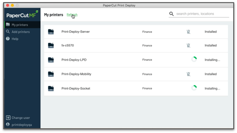 Print Deploy End User Interface 1 20 Select Technology Ltd